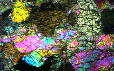 Microscope Polarisant Virtuel - Péridotite